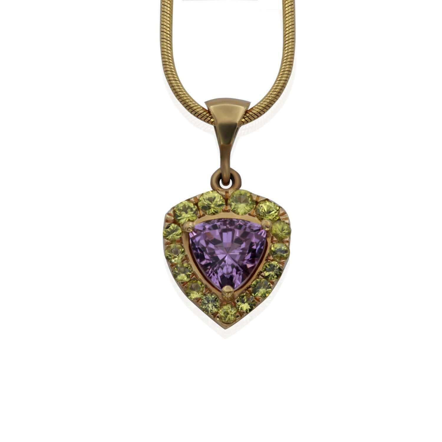 Iris Necklace - Custom Iris Pendant (Purple) – Janine Jewels